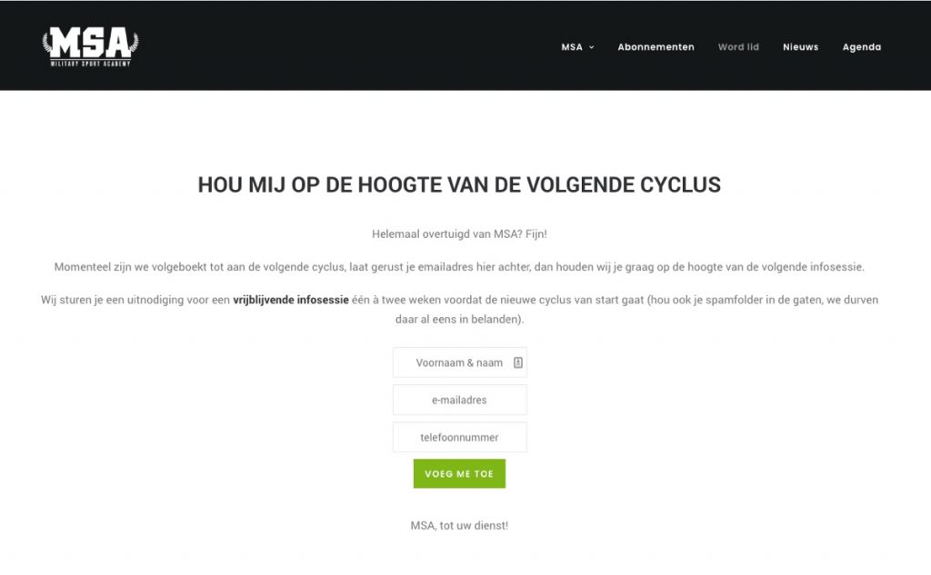 Military Sport Academy - Sportclub Sint Amandsberg - Portfolio ESKIDOOS